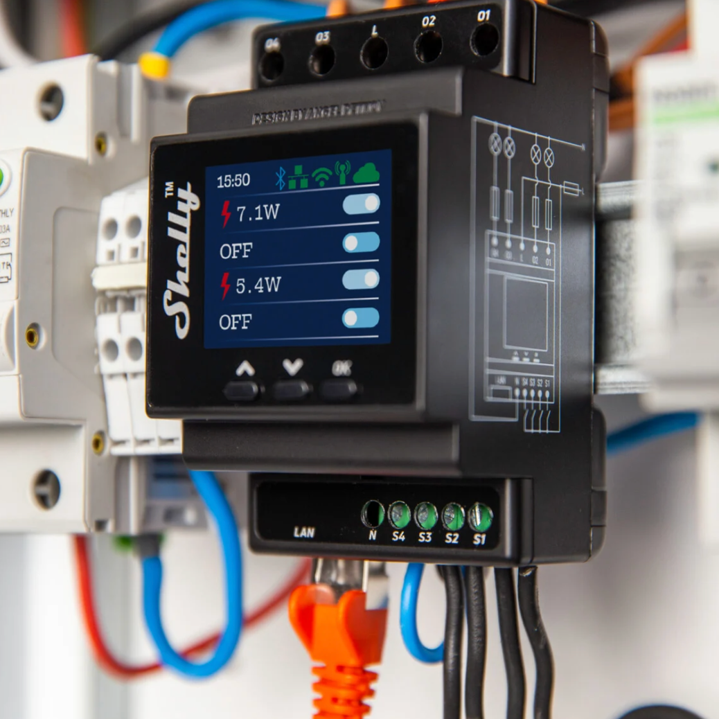 Shelly Pro 4pm | Shelly Switches – BLUi Security Australia